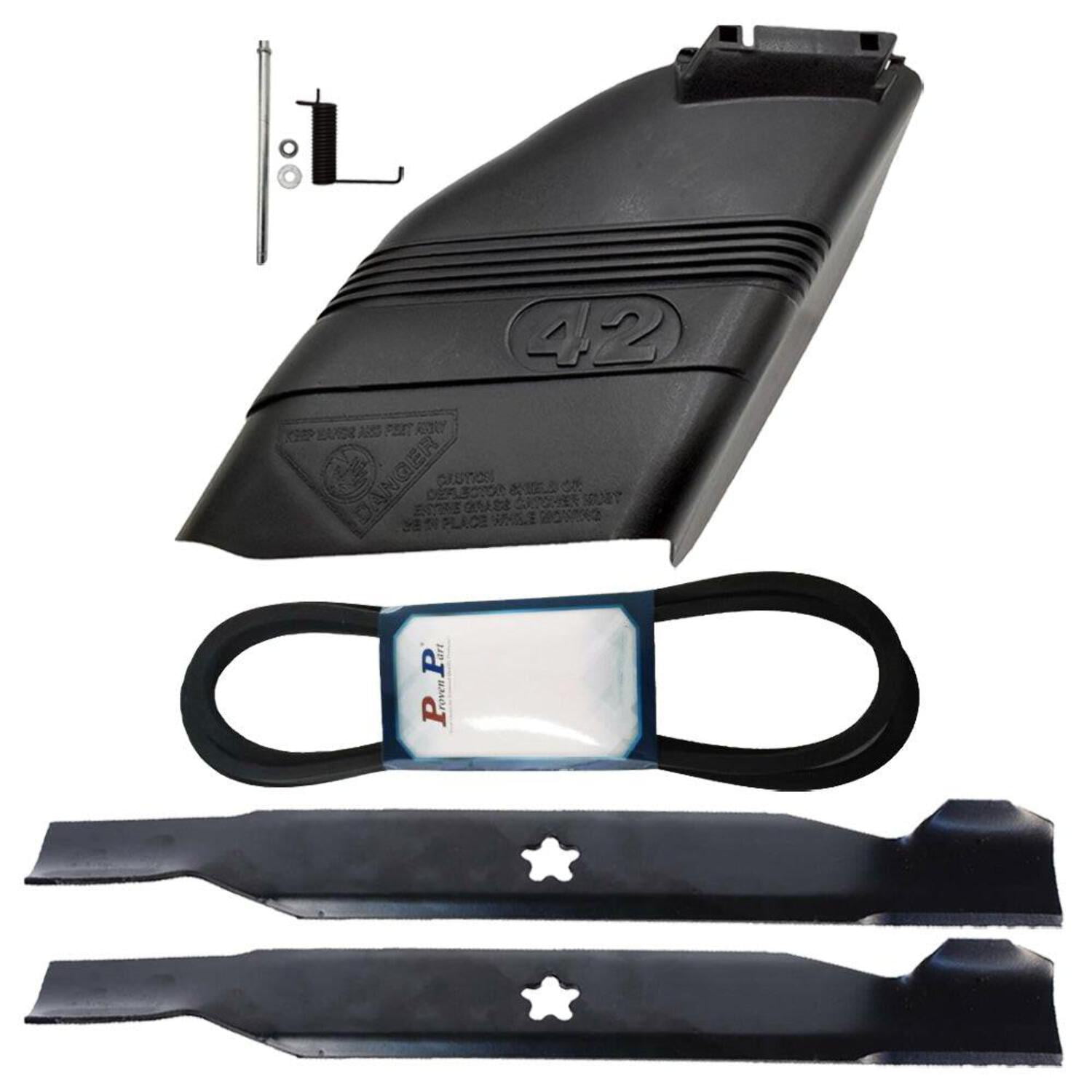 Deck Blades Belt Deflector Combo Fits Craftsman 42" LT1000 144959 ...