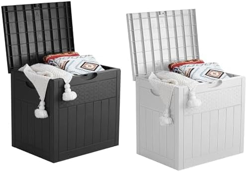 Deck Box, 51 Gallon Front Porch Package Bin Delivery Box for Outside ...