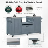 Deck Boxes K&K 66.5" Outdoor Kitchen Island for Big Green Egg Grills ...