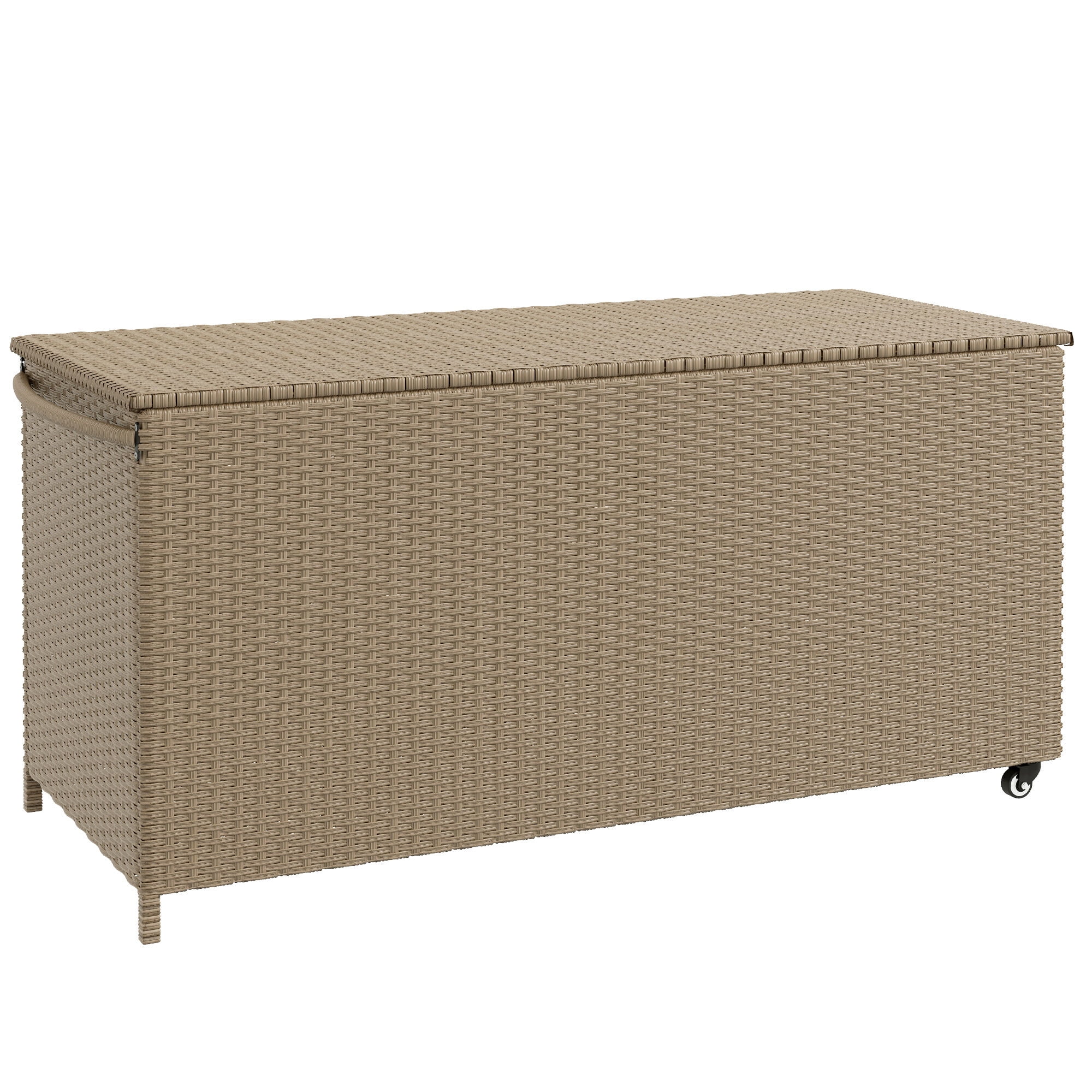 Deck Boxes Outsunny 83 Gallon Deck Box, Large Outdoor Storage Chest, PE ...
