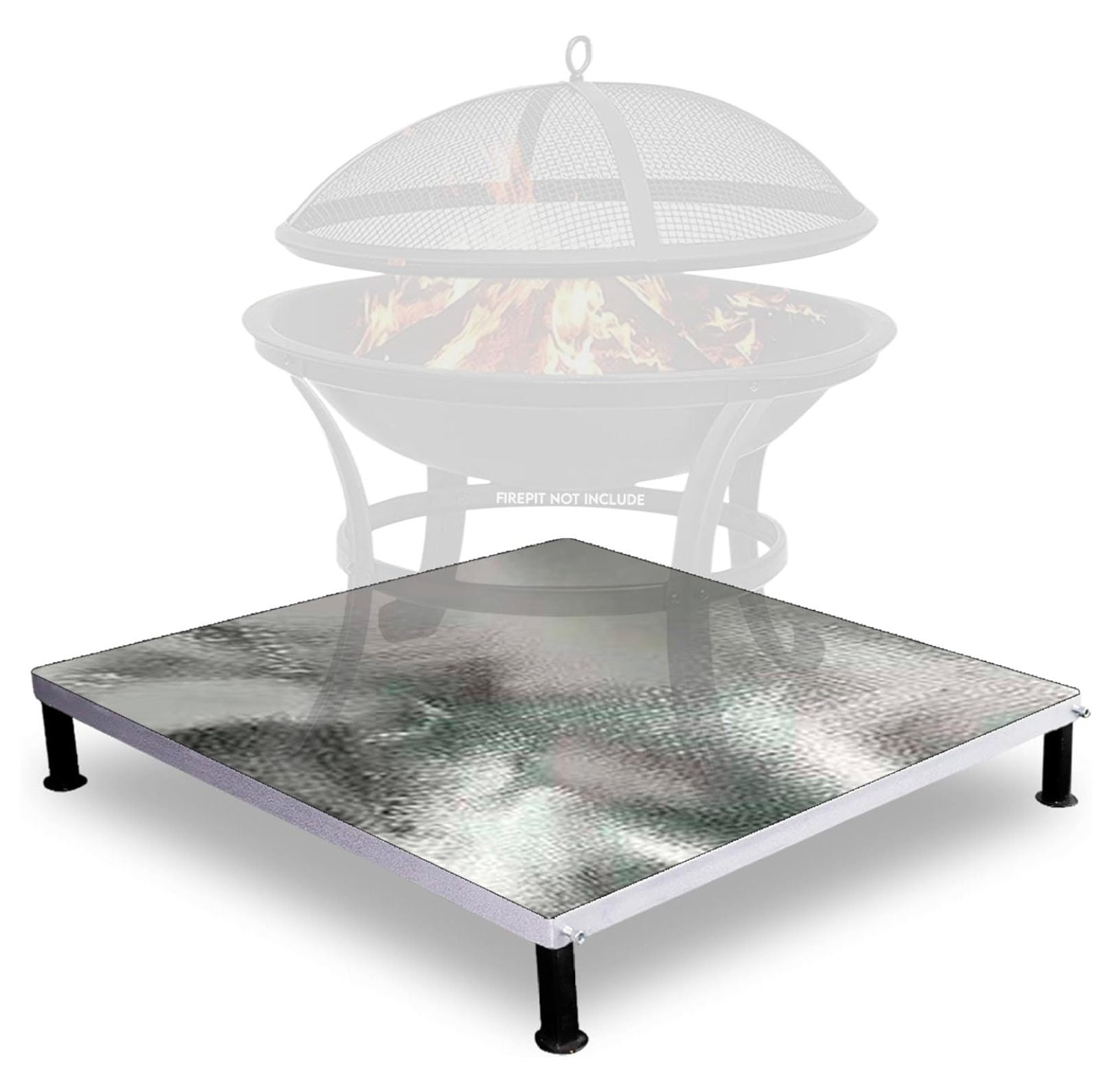 Deck and Grass Guard Heat Shield - 26"x26" Pre-Insulated Steel Heat ...