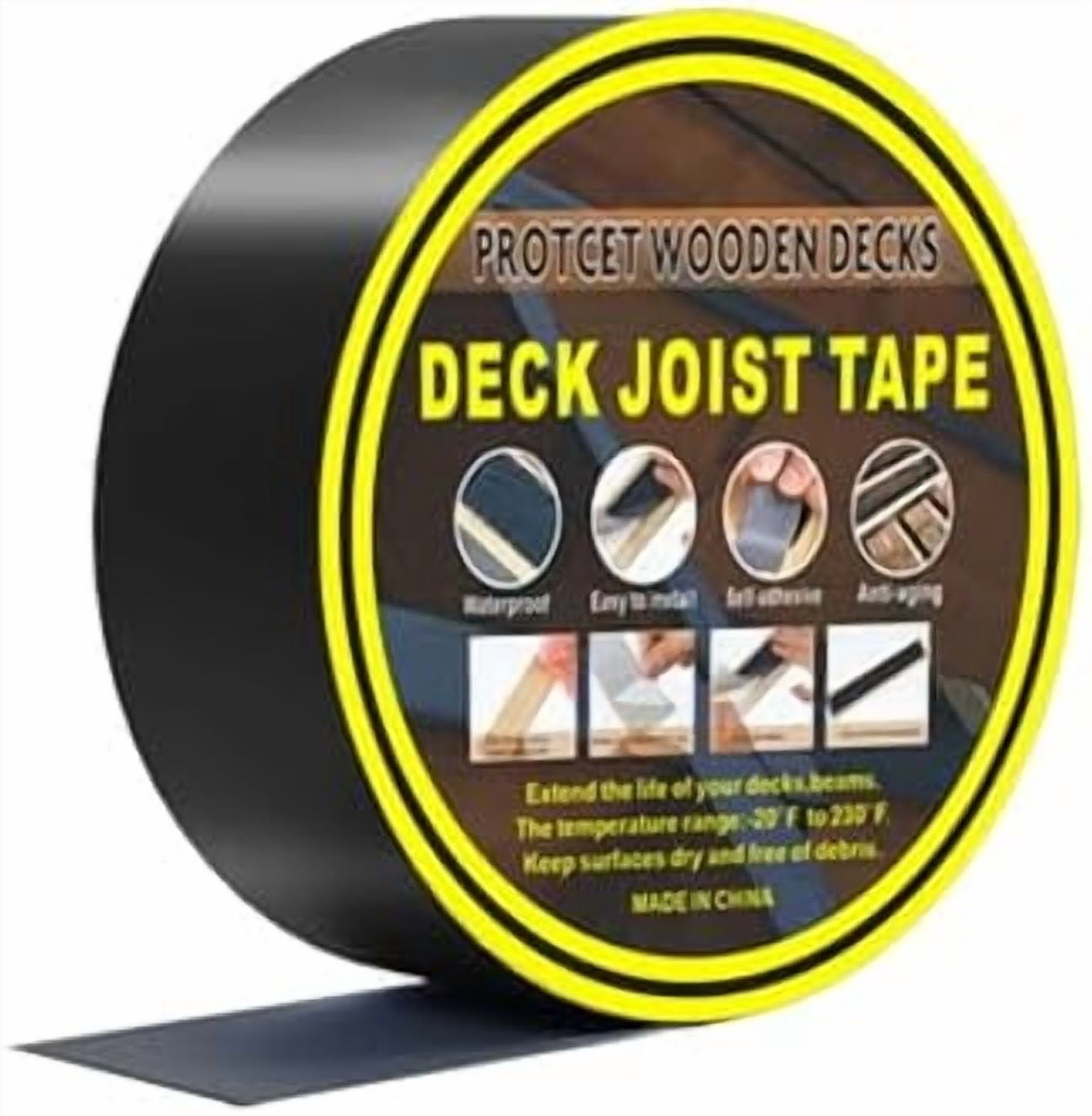 Deck Joist Tape Waterproof Seal Antiseptic Butyl Flashing Tape 1.6" X ...