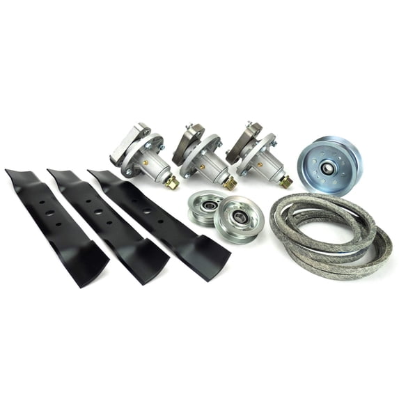 John Deere L120 L130 48" Deck Rebuild Kit - Spindles, Blades, Belt ...