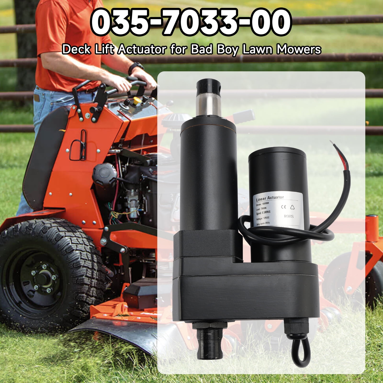 Deck Lift Actuator 035-7033-00 for Bad Boy Lawn Mowers ZT Elite CZT Maverick - Walmart.com