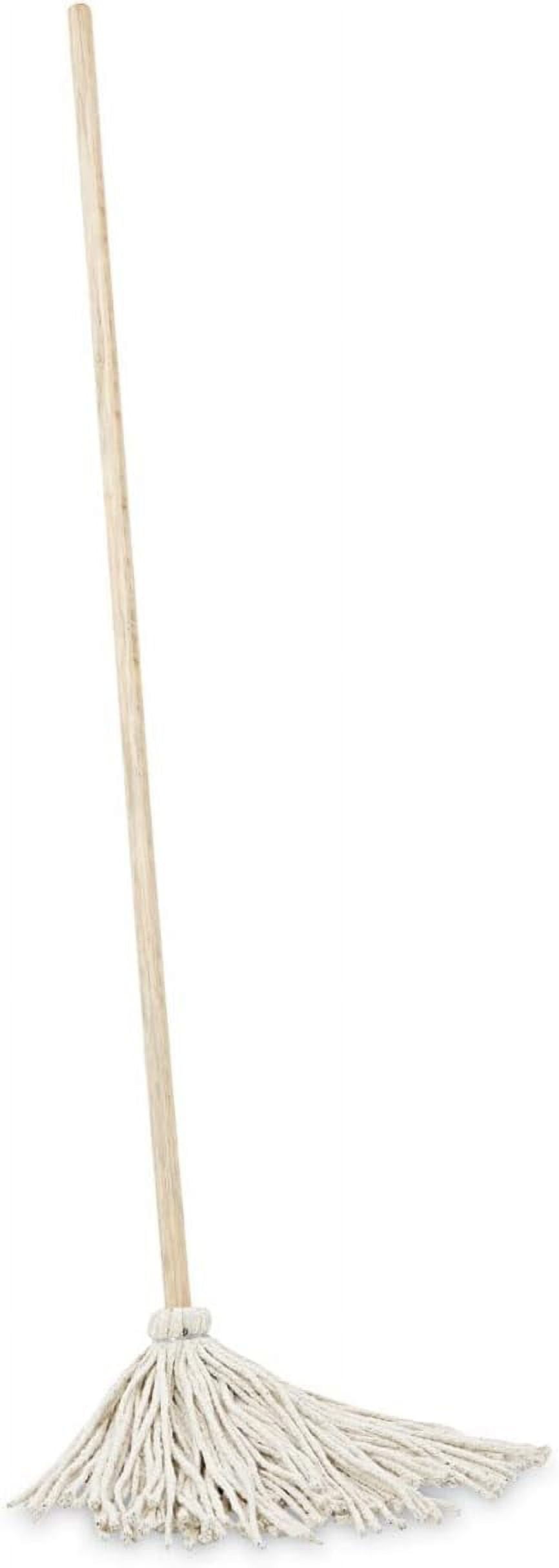 Deck Mop with Wooden Handle in White - Walmart.com
