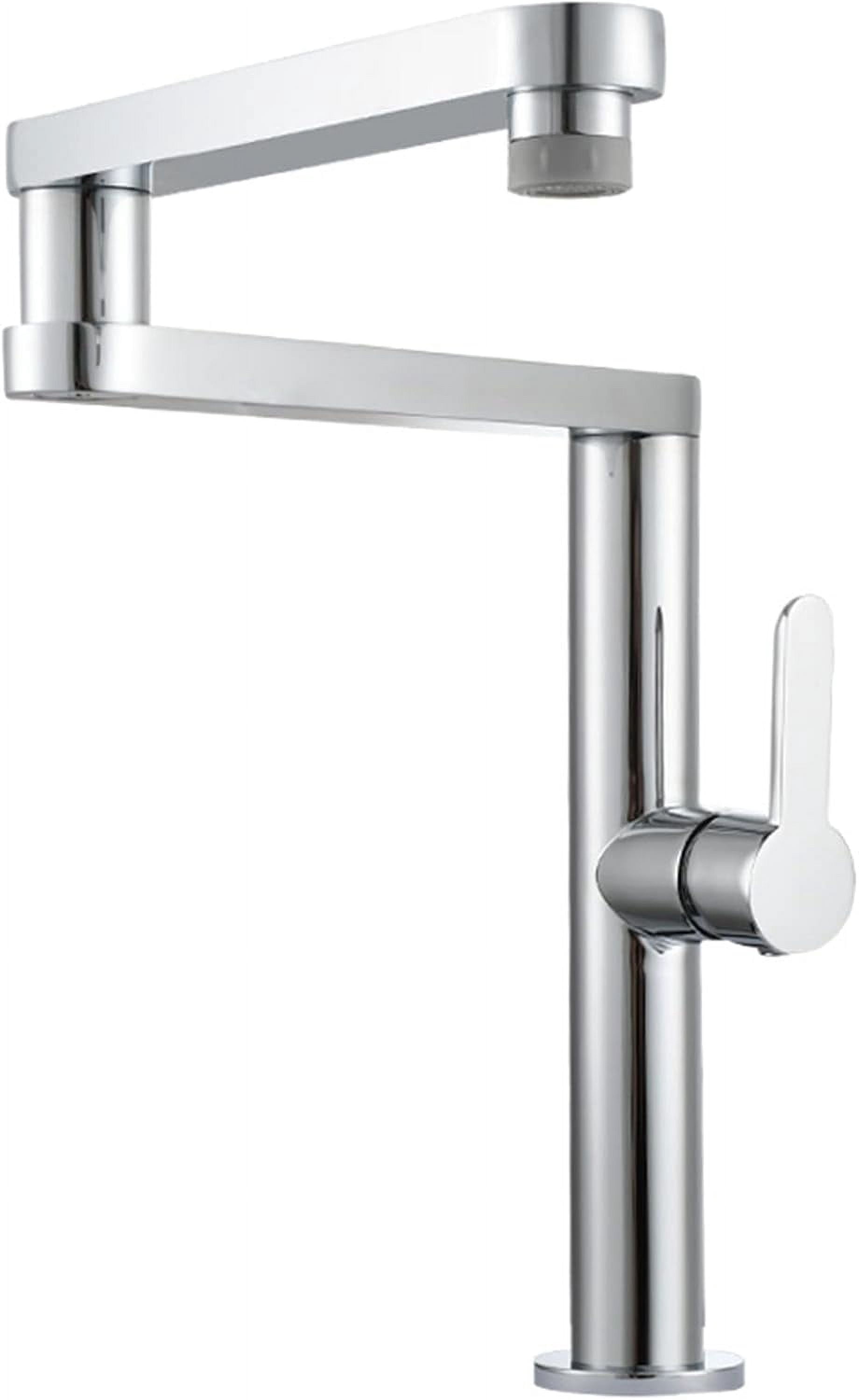 Deck Mount Kitchen Brass Pot Filler Faucet with Dual Mode Spout, Single ...