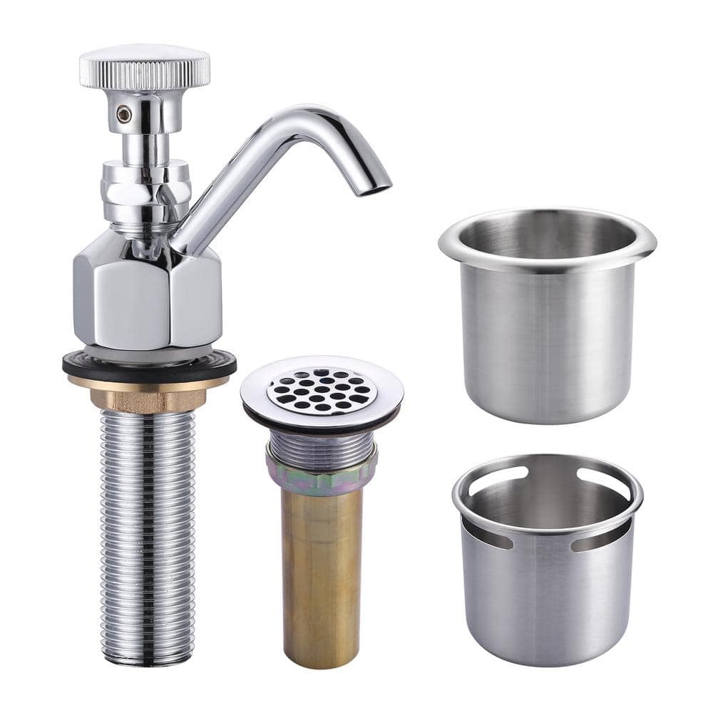 Deck Mount Single Handle Standard Kitchen Faucet, Dipper Well Faucet ...