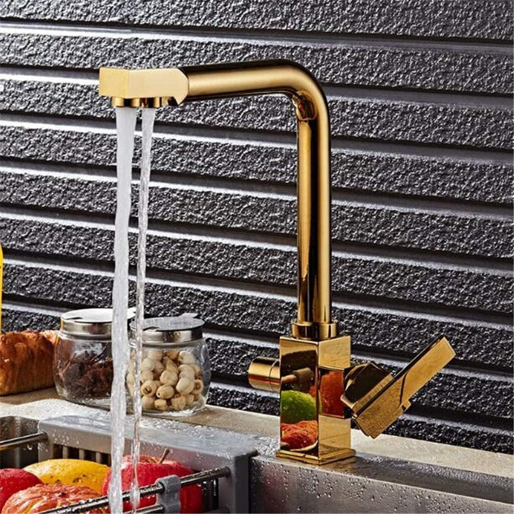 Deck Mounted Filter Kitchen Faucets Mixer Tap 360 Rotation with Water ...