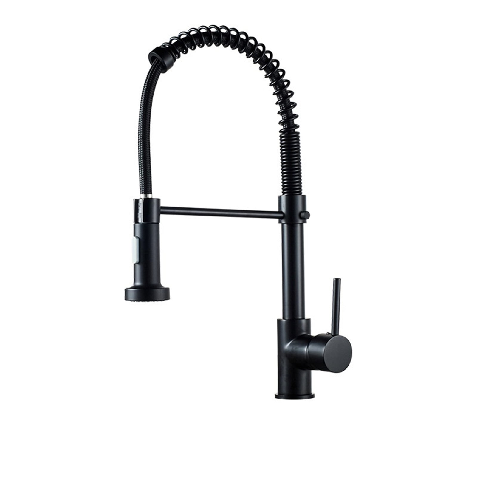 Deck Mounted Flexible Kitchen Faucets Pull Out Mixer Tap Black Hot Cold ...
