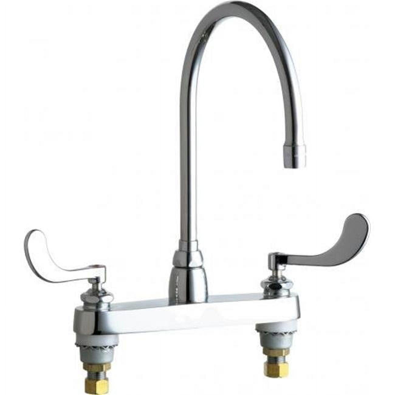 Deck-Mounted Manual Sink Faucet with 8 in. Centers, Polished Chrome ...
