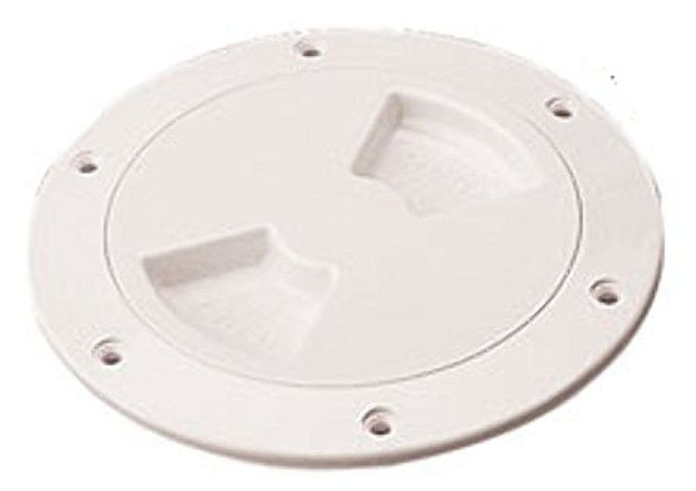 Deck Plate 4" Screw Out with Internal Collar - White ABS - Walmart.com