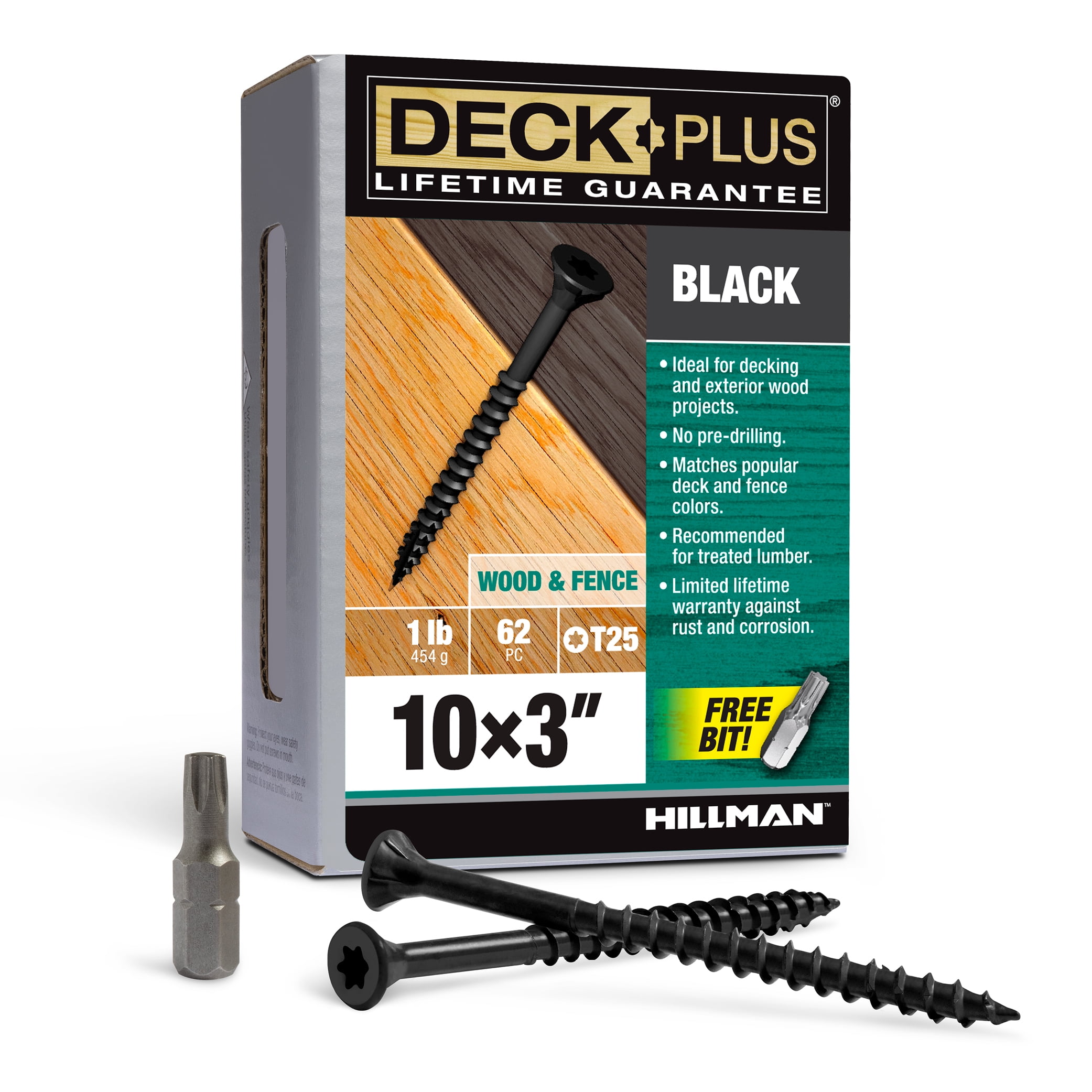 Deck Plus, No.10 x 3 in. Steel Deck Screws for Wood Composite, 1 lbs ...