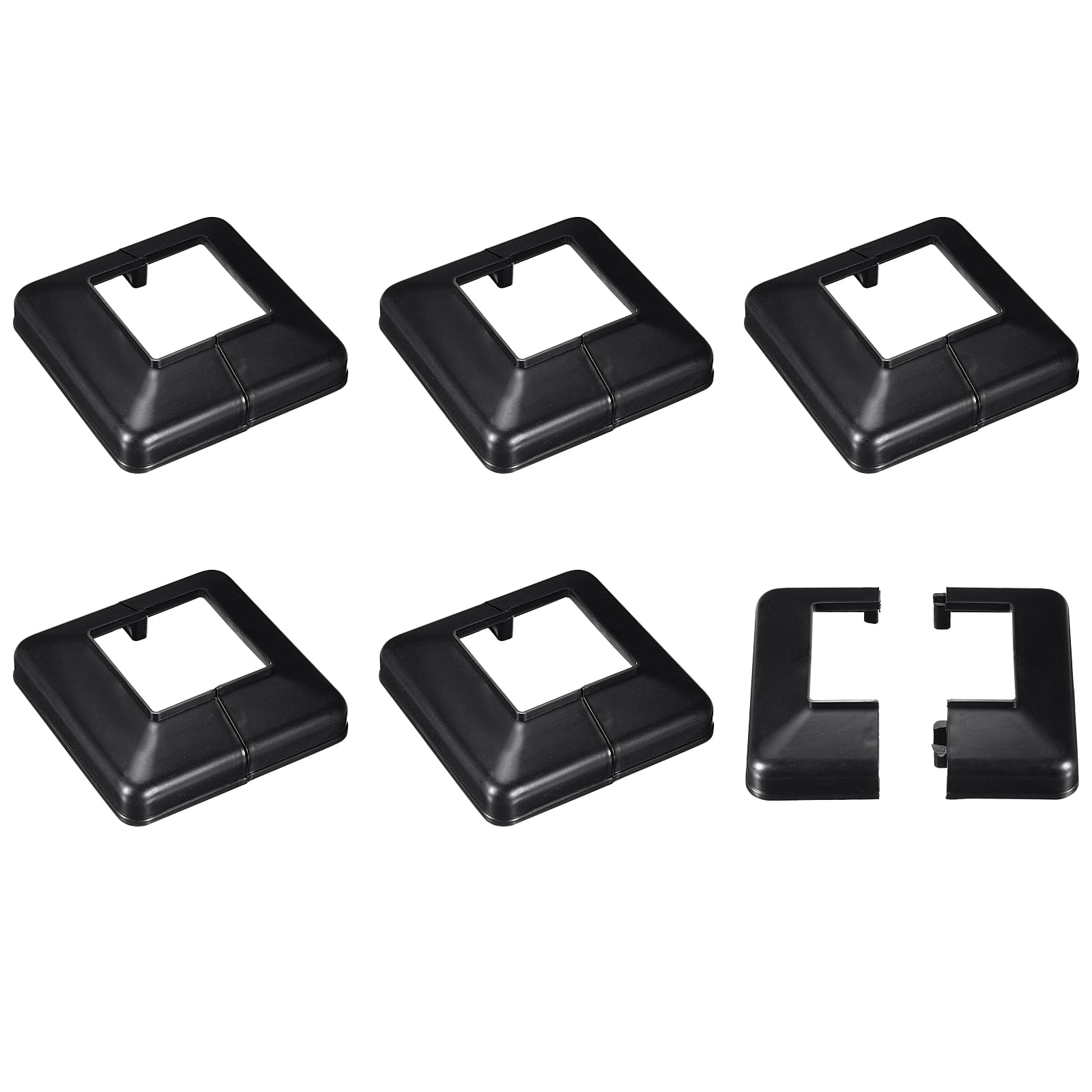 Uxcell Deck Post Base Cover 6Pcs Split Style Post Bracket 2.36" x 2.36 ...