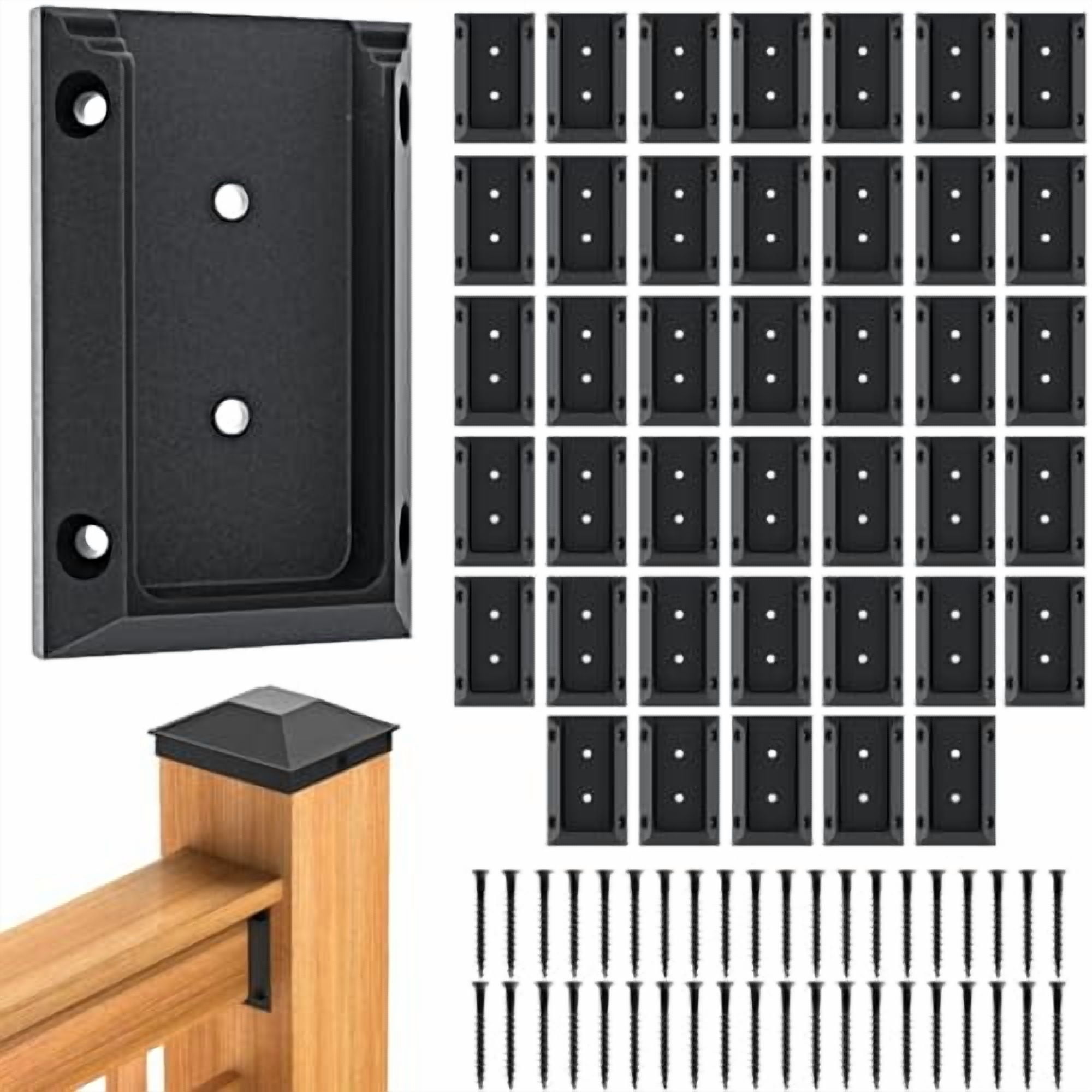 Deck Railing Bracket Connectors, 2x4 Brackets for Railing Wood Lumber ...