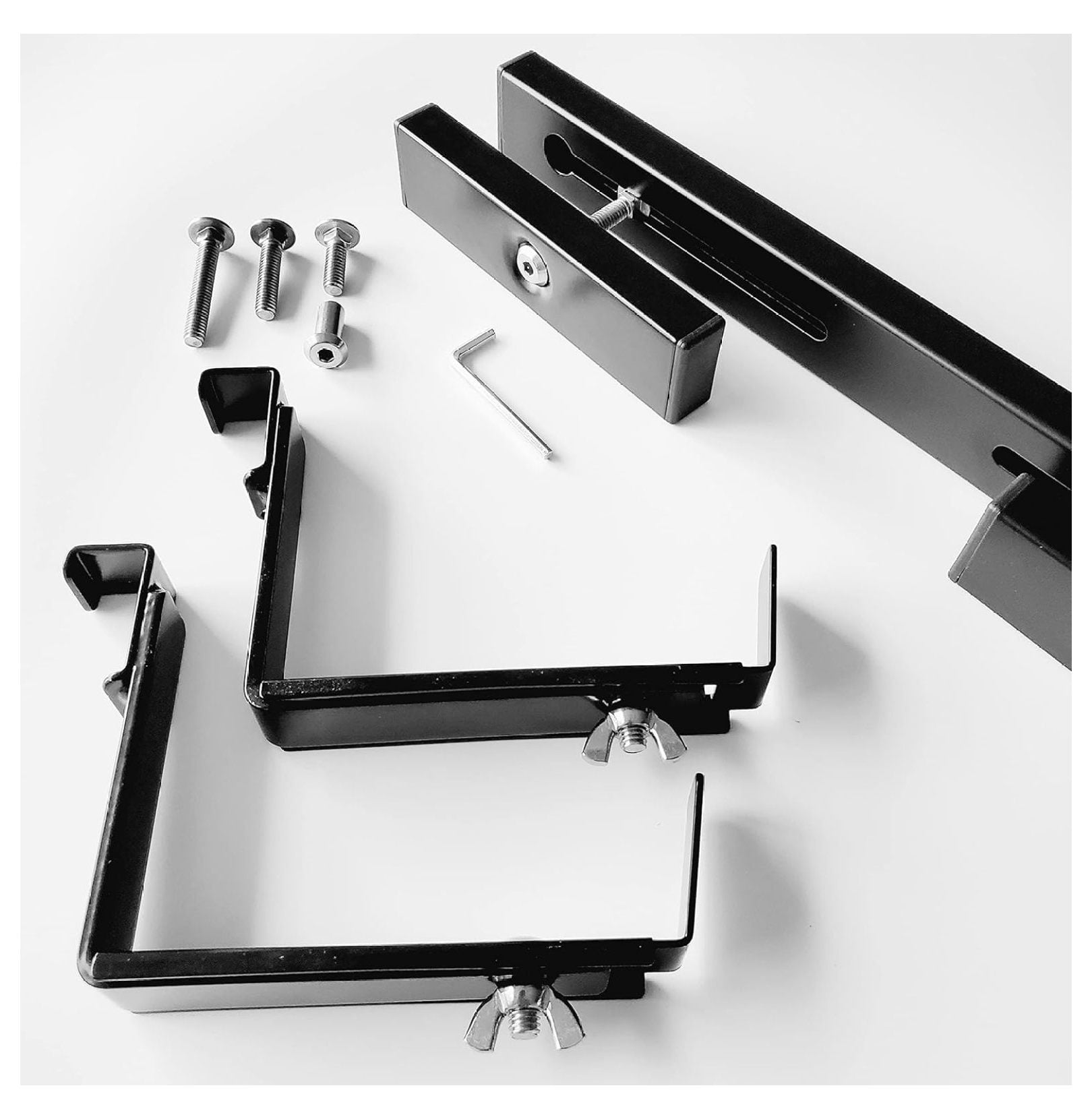 Deck Railing Planter Box Holder - Adjustable Bracket Kit for Vertical ...