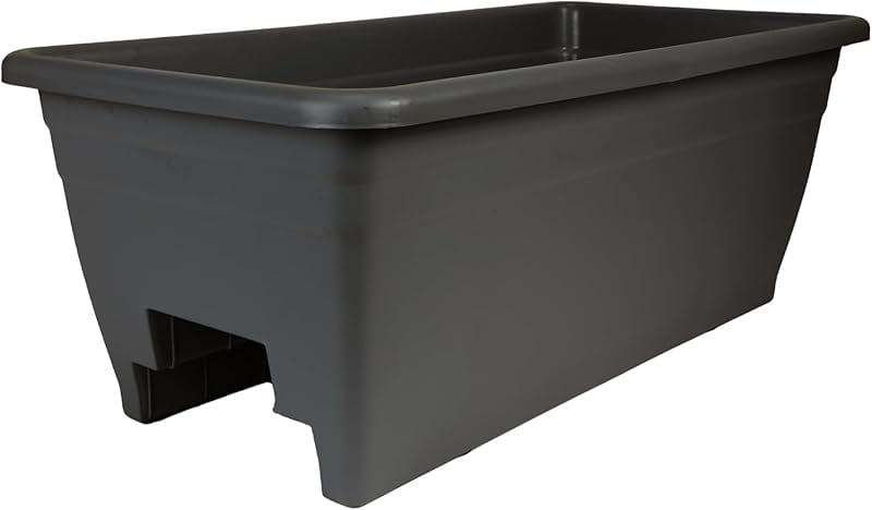 Deck Railing Planter Box w/Removable Drain Plugs - Lightweight ...