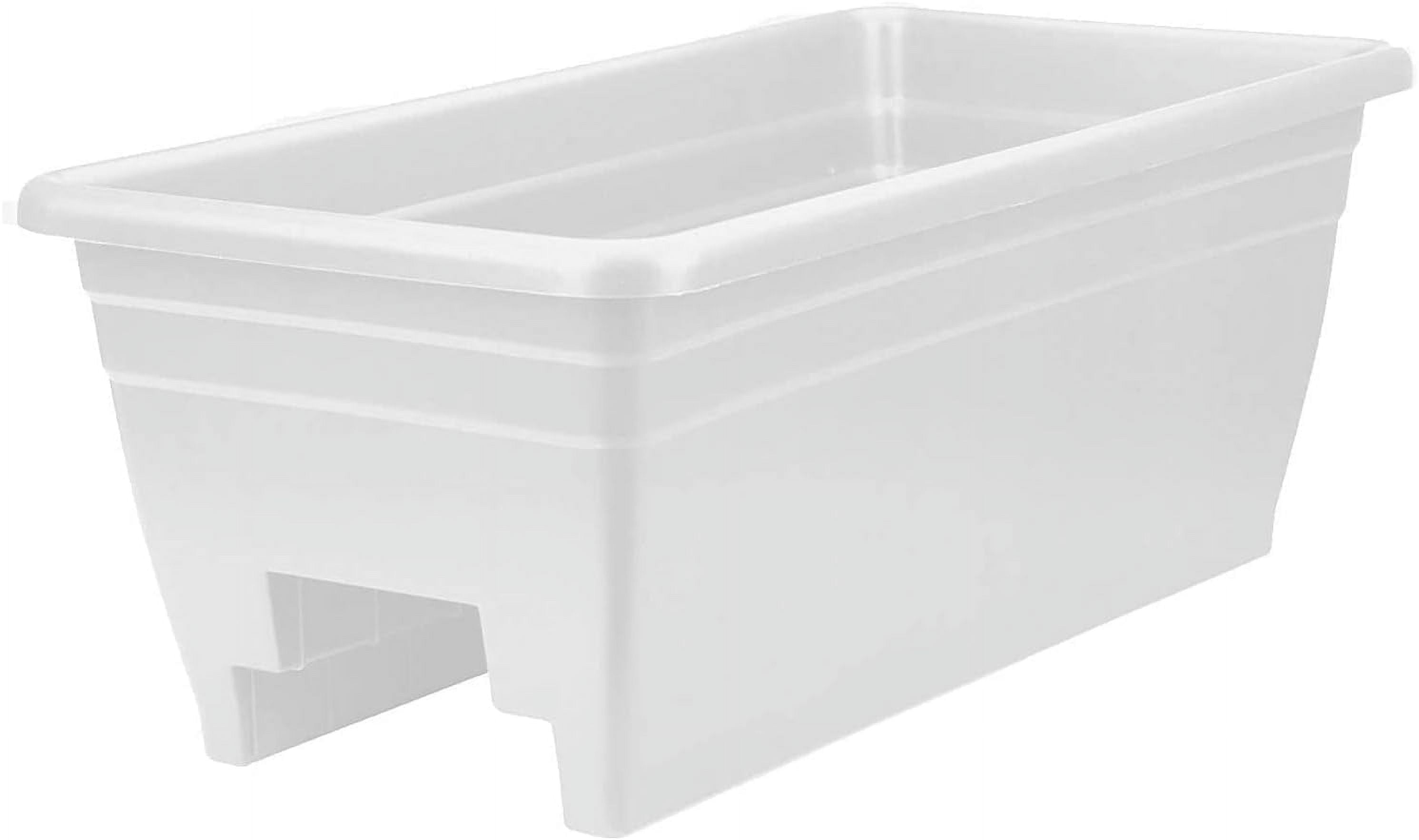 The Deck Railing Planter Box w/Removable Drain Plugs - Lightweight ...