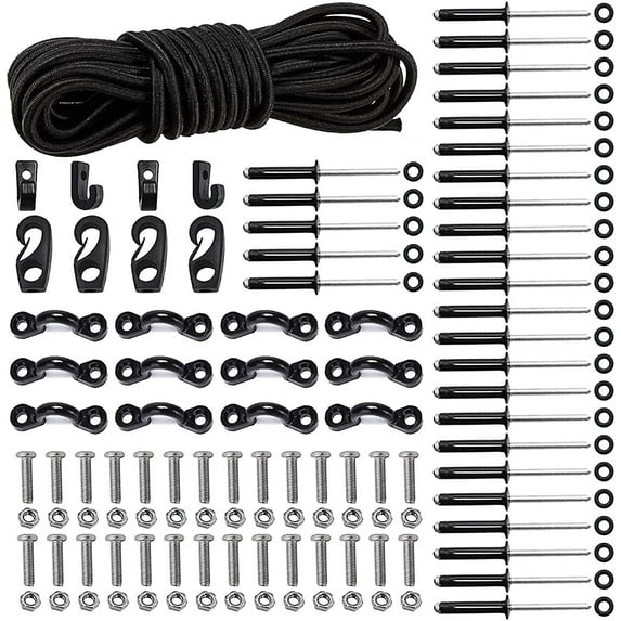 Deck Rigging Kit Accessory - 19.7 FT Bungee Cord with Deck Loops Tie ...