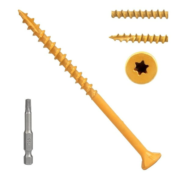 Deck Screws 1 Inch, Wood Screws #8×1, 100 Pcs, Tan Rust Resistant Epoxy ...