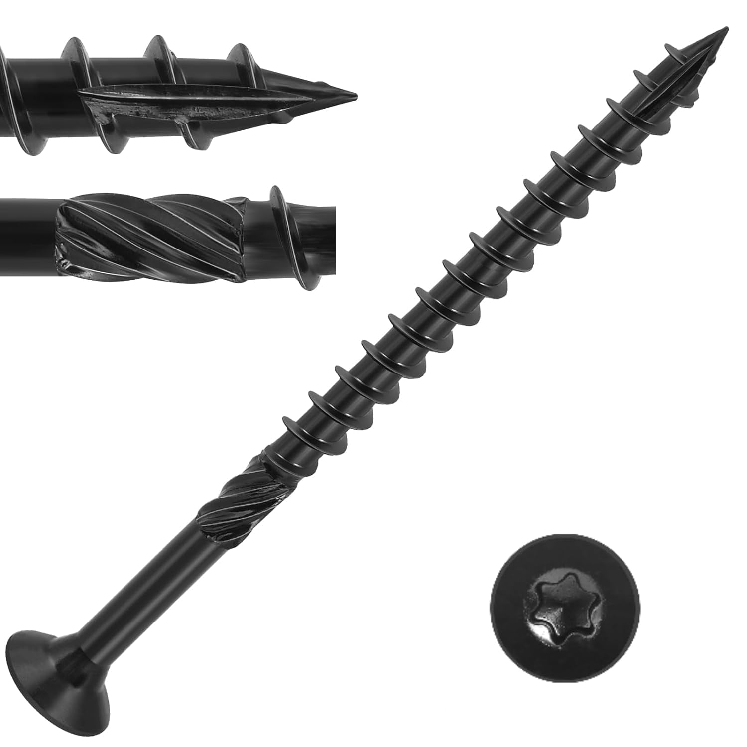 Deck Screws #14 x 6 inch,Heavy Duty Exterior Wood Screws,Torx Drive ...