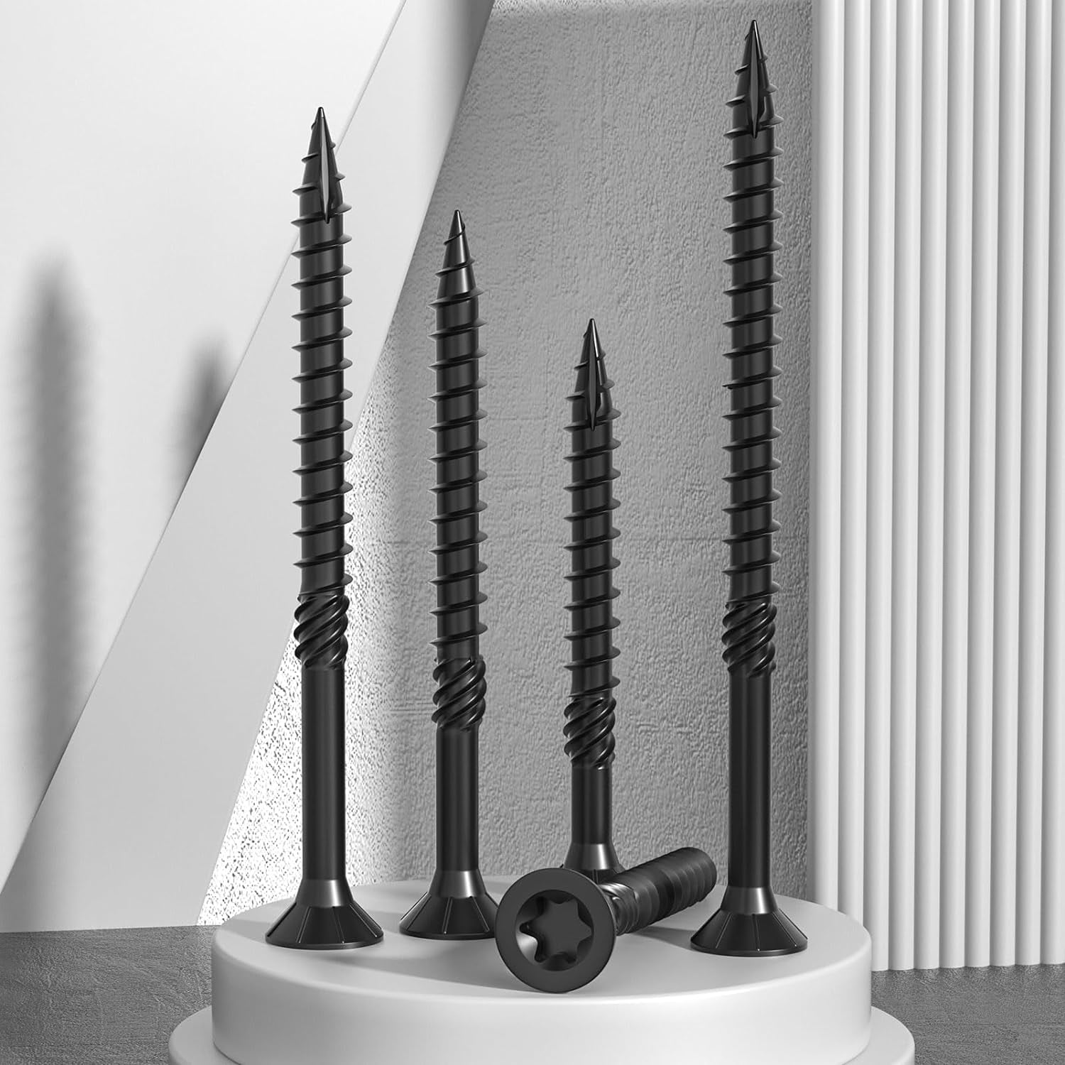 Deck Screws 3-1/2 inch,Heavy Duty Exterior Wood Screws,Torx Drive Head ...