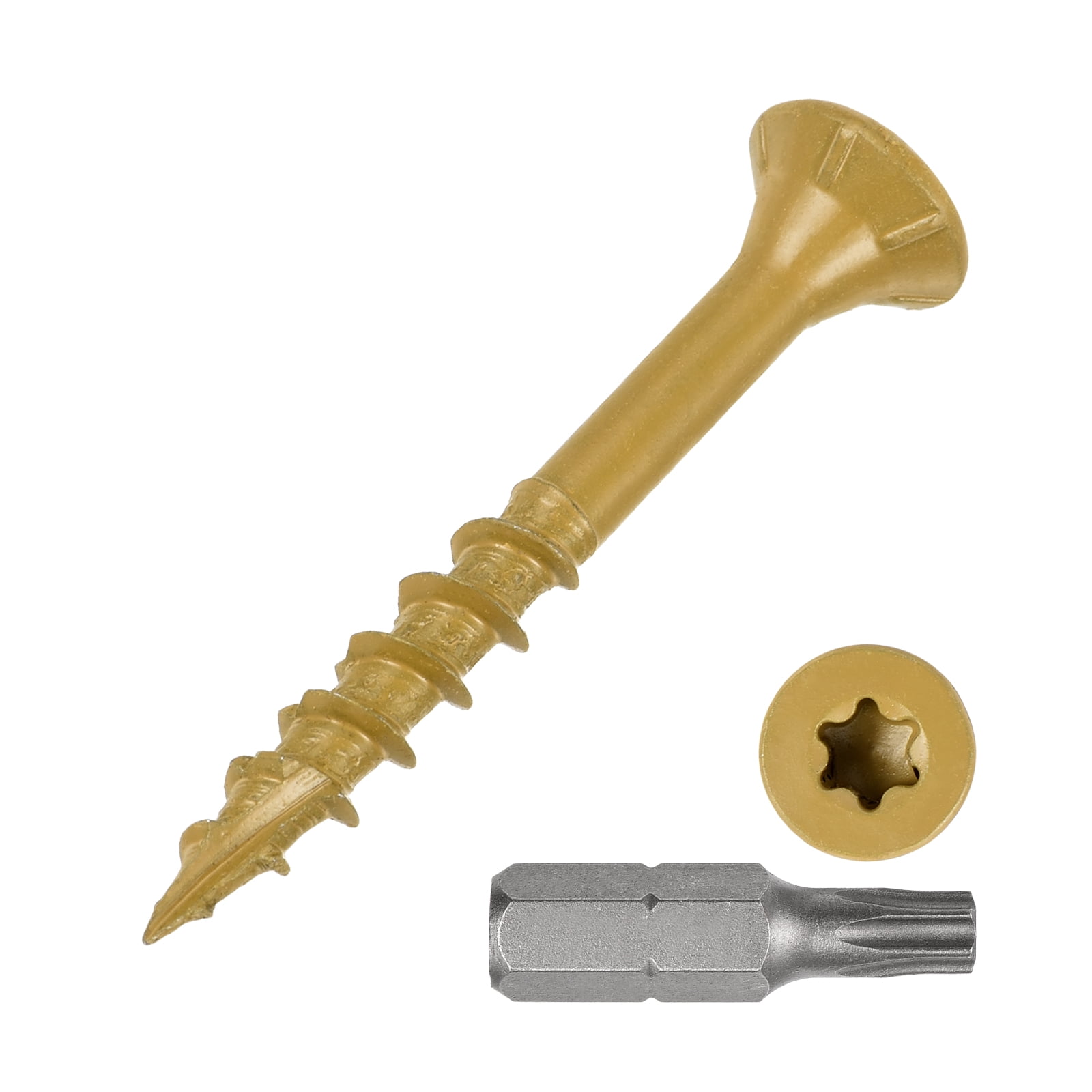 Deck Screws (#8x1-1/2") 300Pcs, Carbon Steel Wood Screw Decking Screws ...