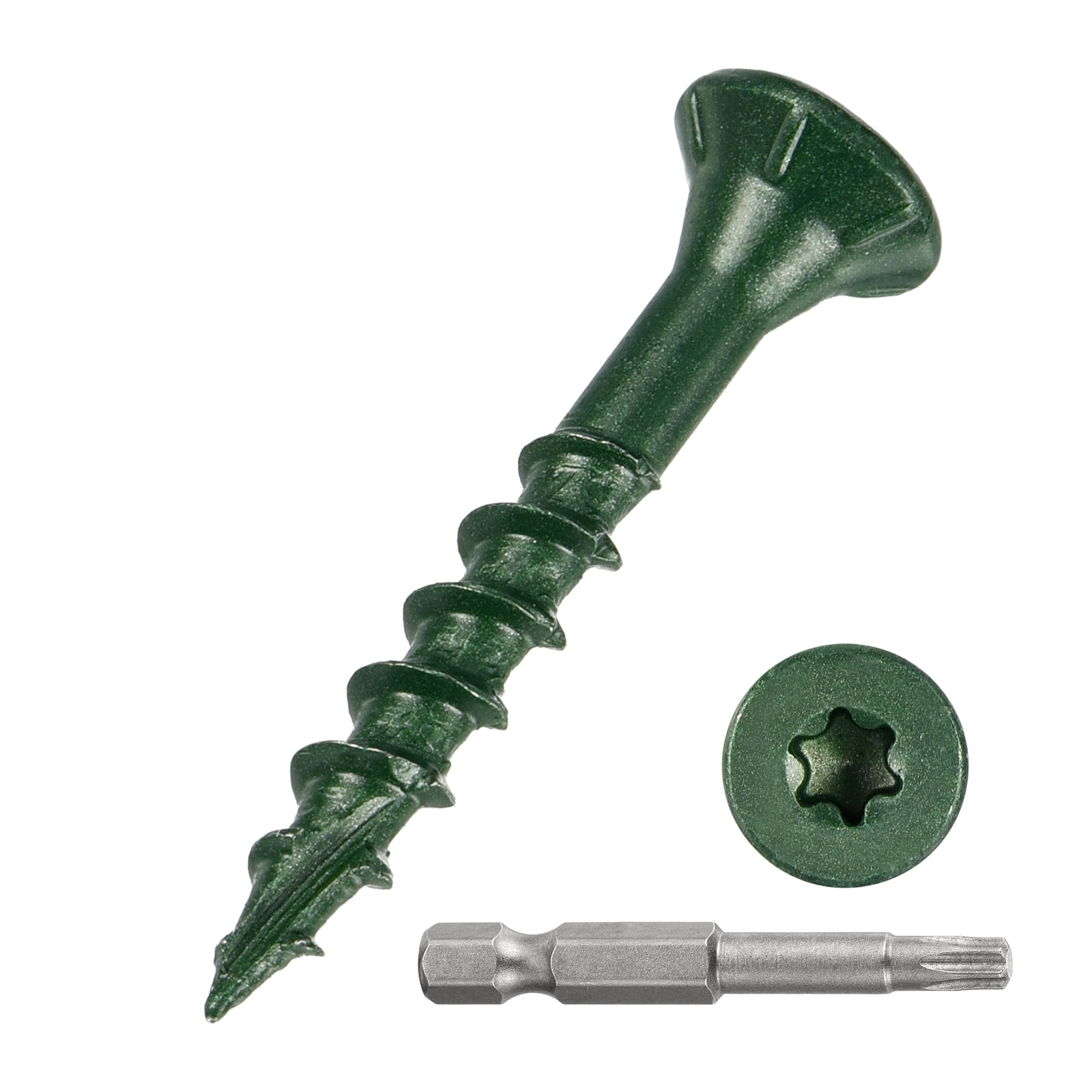 Deck Screws (#8x1-1/4") 200Pcs, Carbon Steel Wood Screw Decking Screws ...