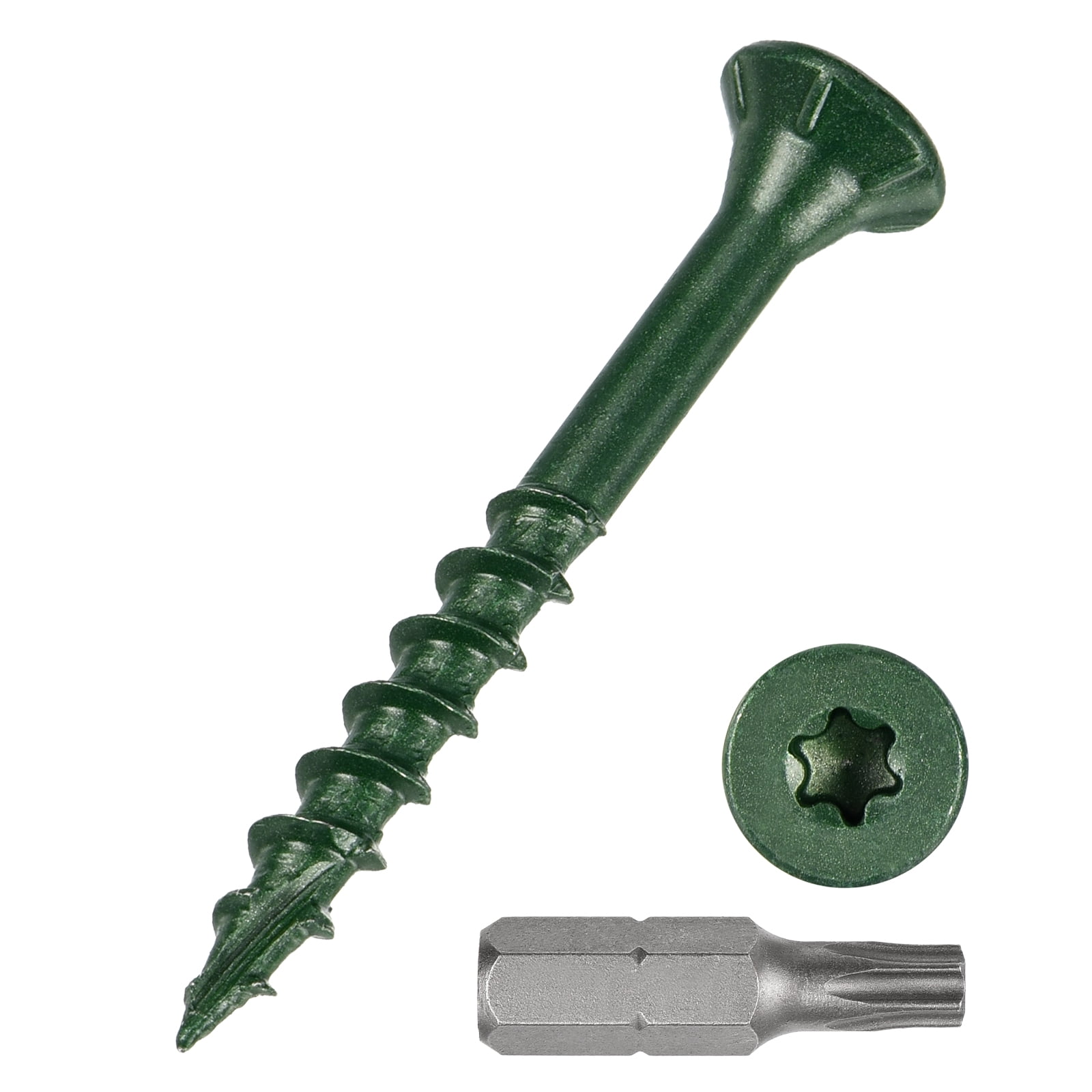 Deck Screws (#8x1-5/8") 150Pcs, Carbon Steel Wood Screw Decking Screws ...