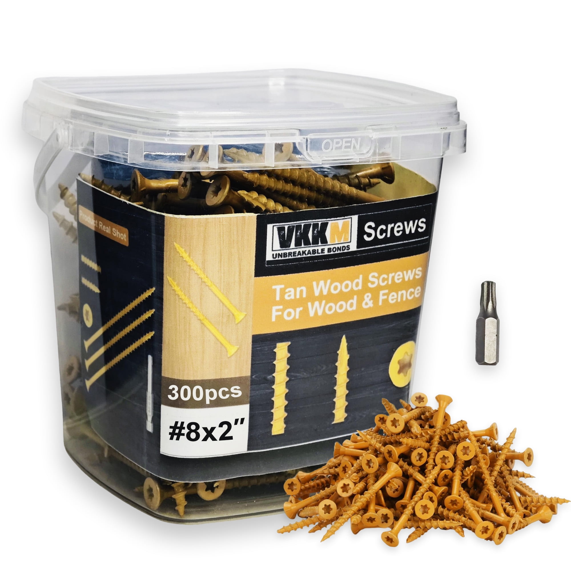 Deck Screws, T25 Torx Exterior Wood Screws, Sharp Self-Tapping Decking ...
