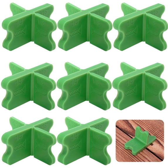 Deck Spacer Tool Set, 8pcs Reusable ABS Deck Board Spacers with 4 Gap ...