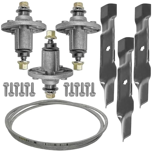 Deck Spindle Blade and Belt Compatible with 145 155C D140 D150 D160 ...