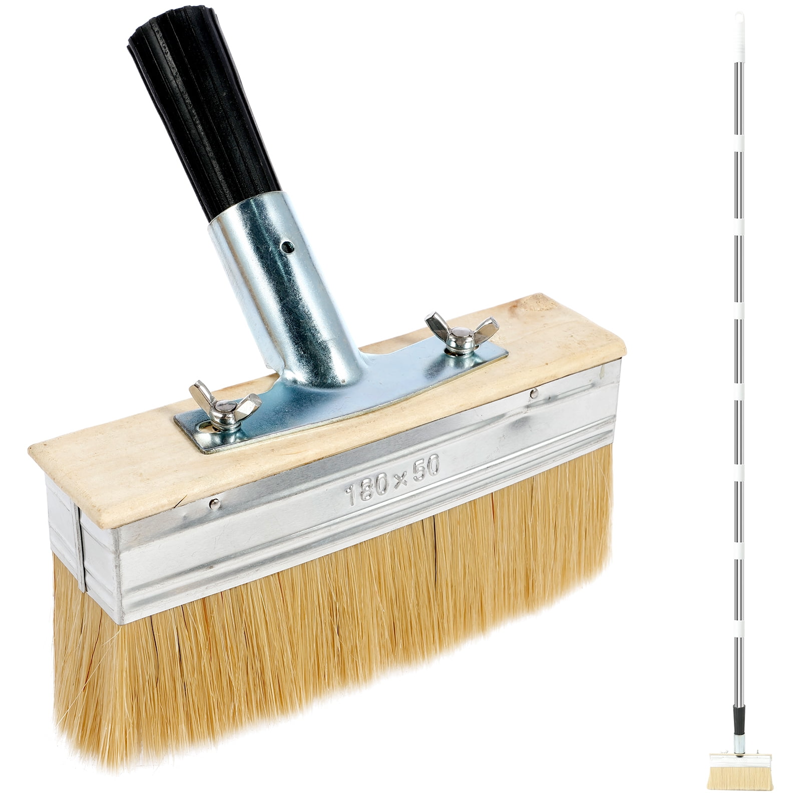 Deck Stain Brush with Long Handle 67inch Stainless Steel Extension Pole ...