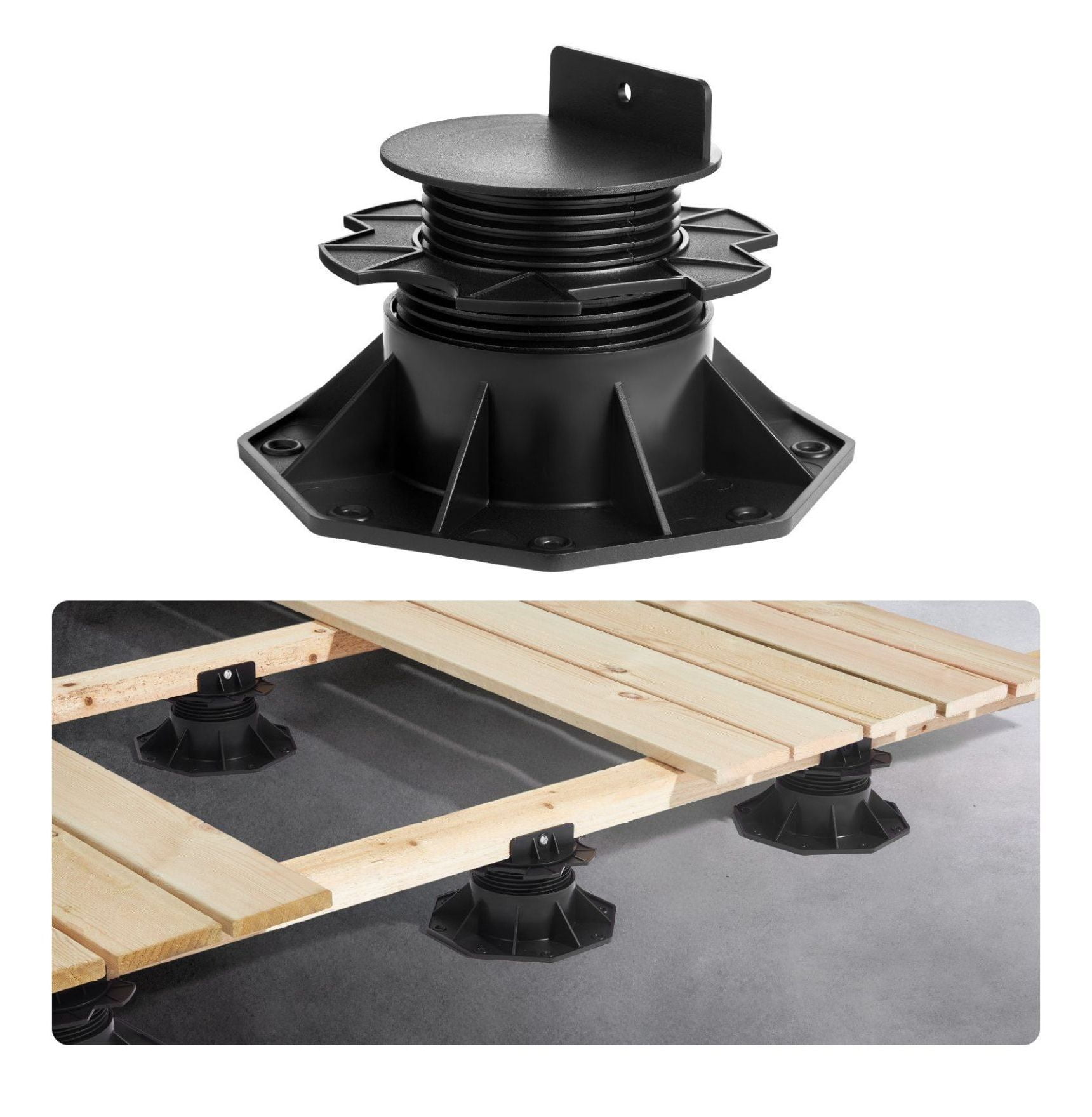 Deck Support Pedestals 12-Pack, Adjustable 2.36-5.31 inch, Heavy Duty ...
