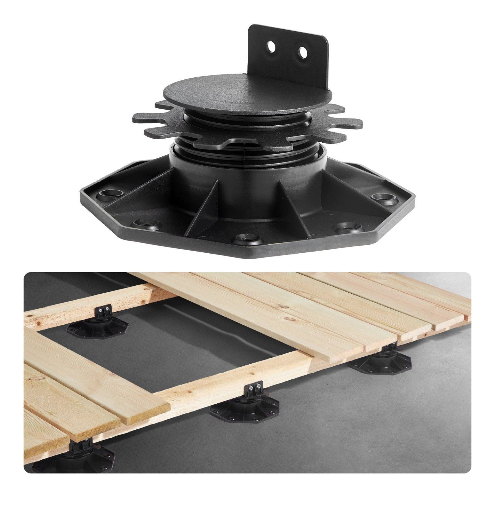 Deck Support Pedestals 12 Pcs, Adjustable 1.18-2.36in, Heavy Duty ...