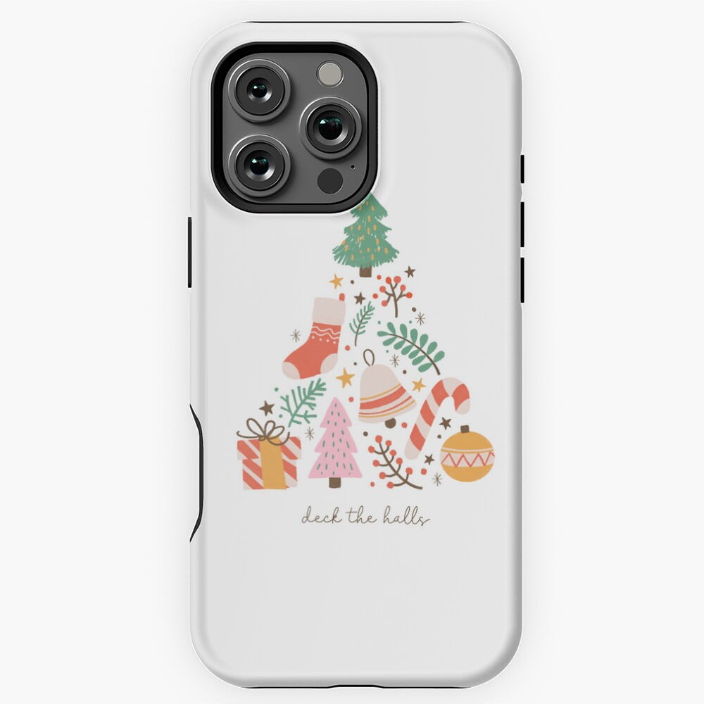 Deck The Halls Christmas Tree Phone Case for iPhone 11 12 13 14 15 16 ...