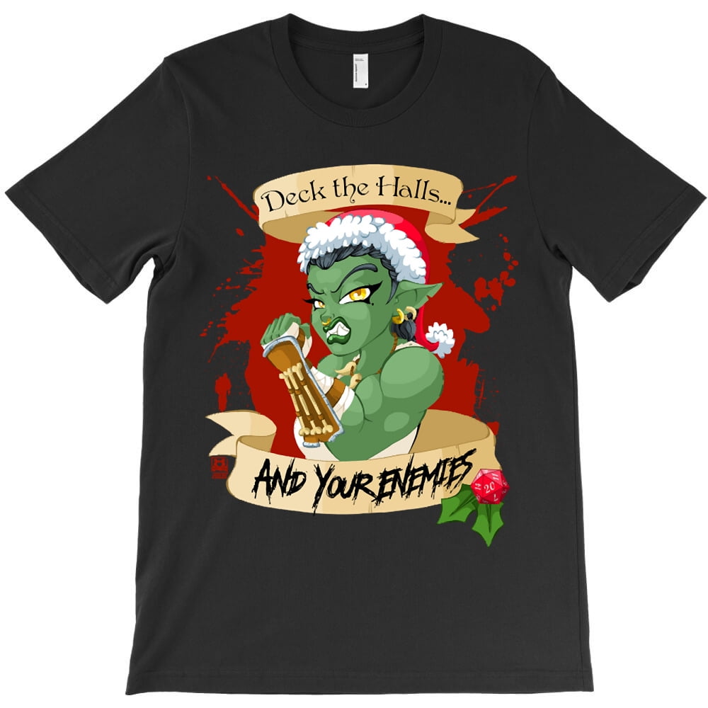 Deck The Halls Funny Christmas Holiday Song Graphic Unisex T-Shirt ...