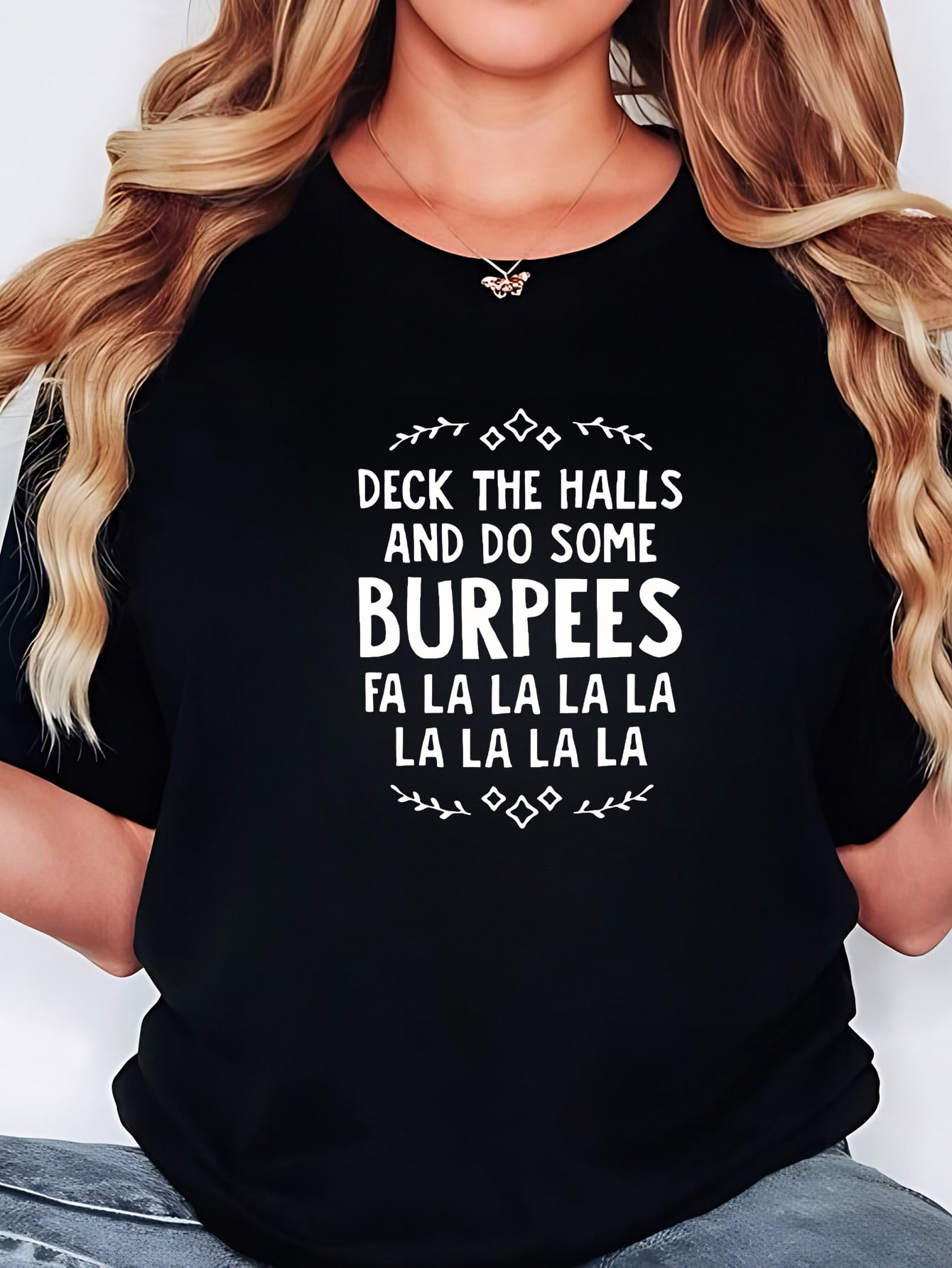 Deck The Halls and Do Some Burpees Christmas Workout Funny Slogan ...