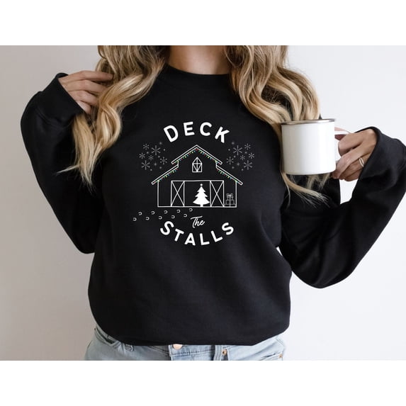 Deck The Stalls Horseback Riding Sweater For Season Horse For ...