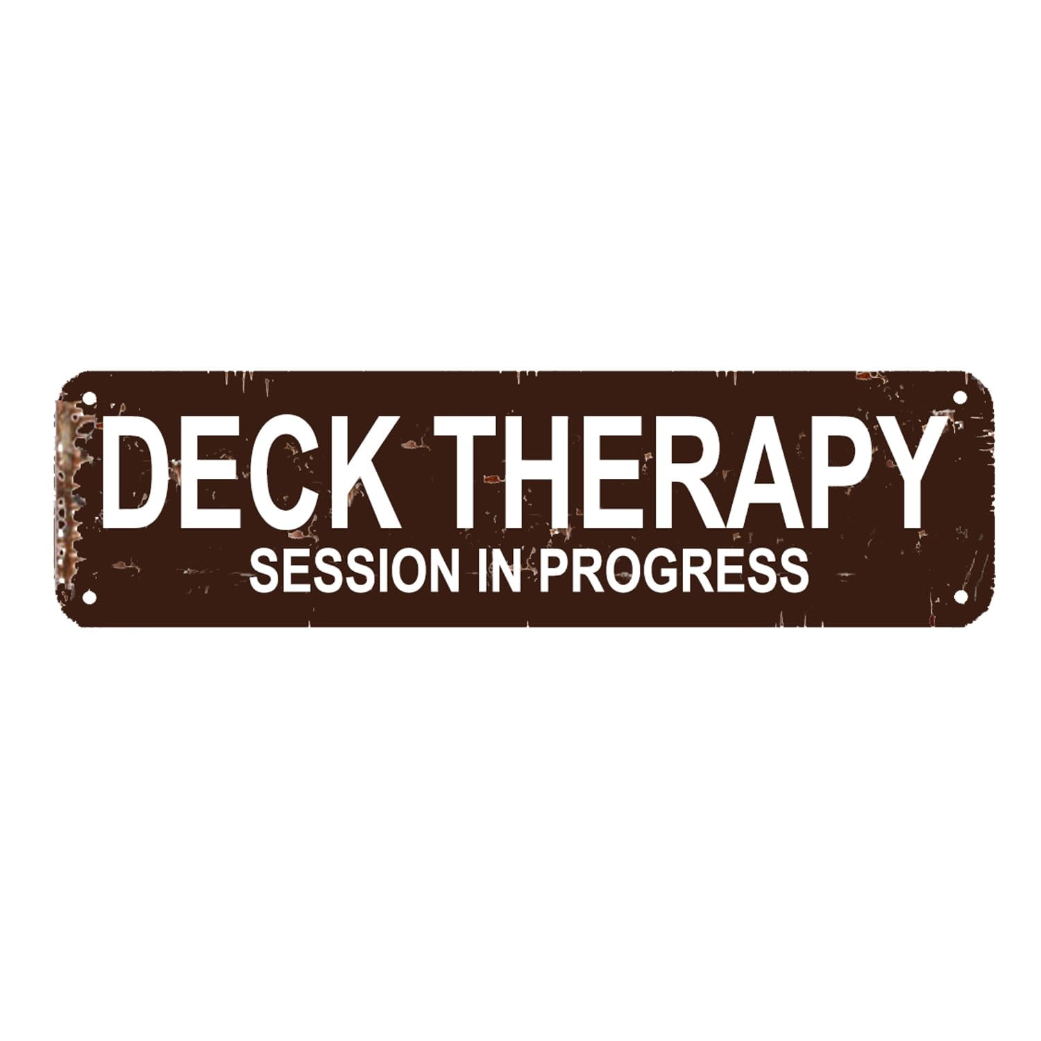 Deck Therapy Session In Progress Sign Patio Relax Porch Backyard Rustic ...