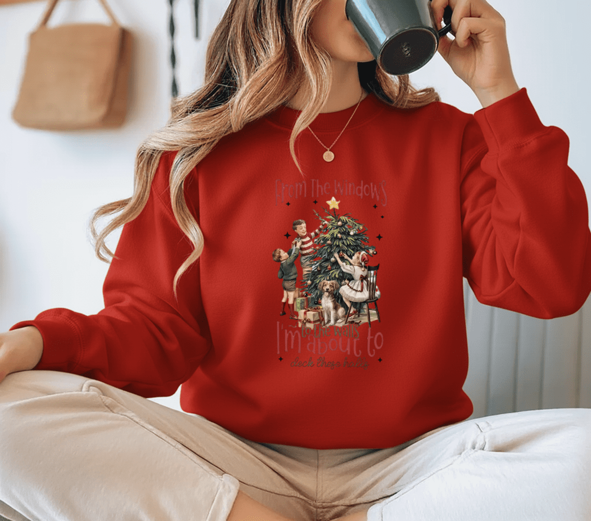 Deck These Halls Funny Christmas Carol Parody Graphic Sweatshirt, up to ...