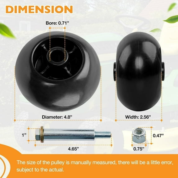 Deck Wheel for Lawn Mower, 03905900 Anti Scalp Deck Wheel Compare with ...