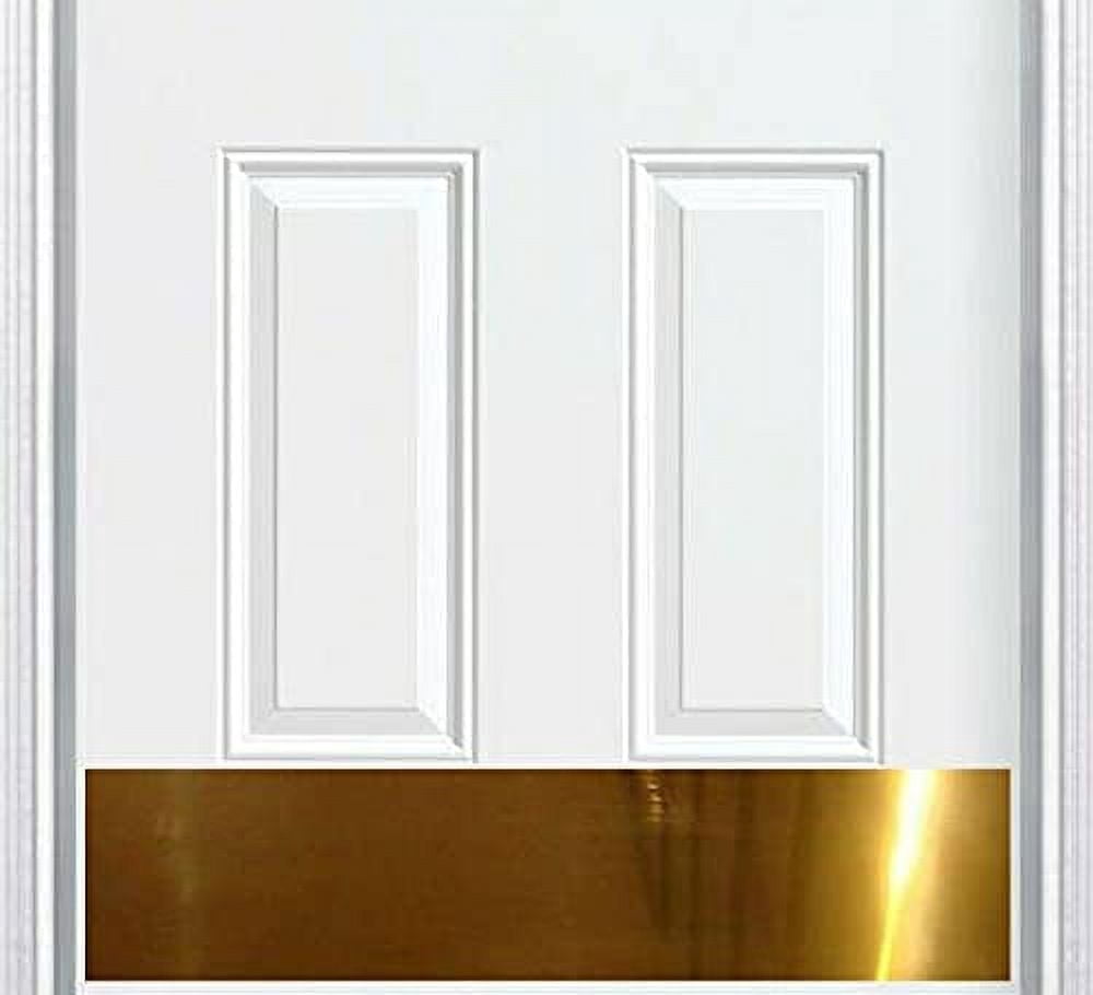 Deck the Door Decor | Door Kick Plate - Anodized Aluminum - Shiny Brass ...