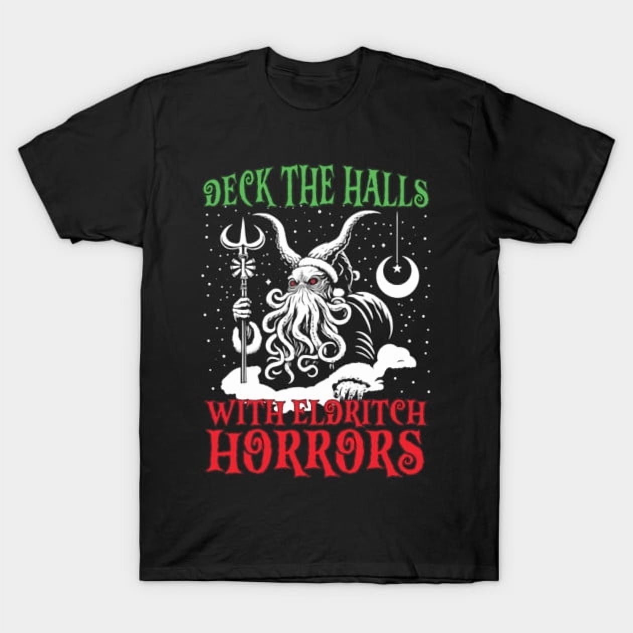 Deck the Halls with Eldritch Horrors Funny Lovecraft Artwork Print ...