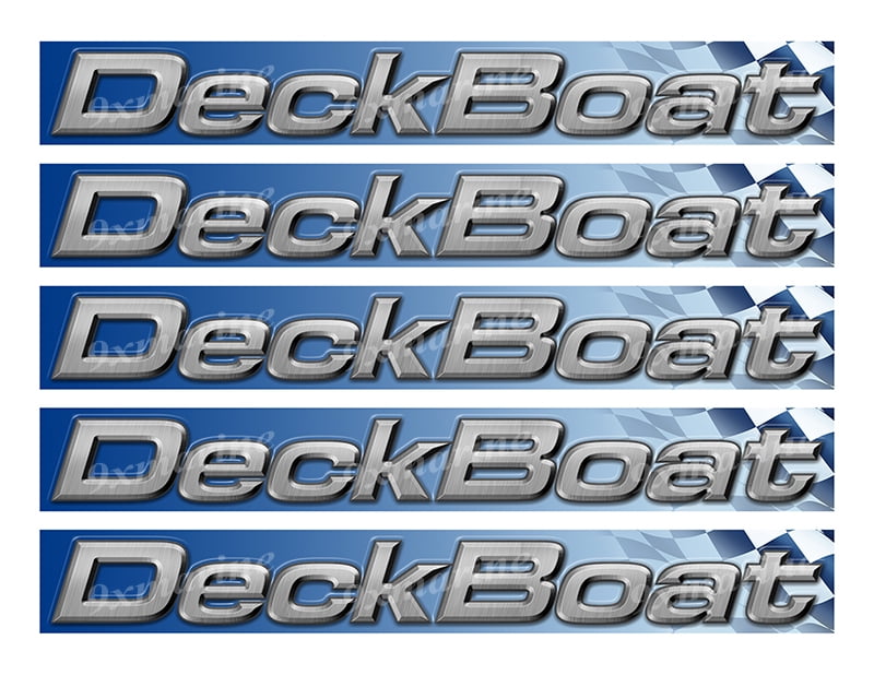 DeckBoat Racing Sticker Set - 10"x1.5" each - Walmart.com