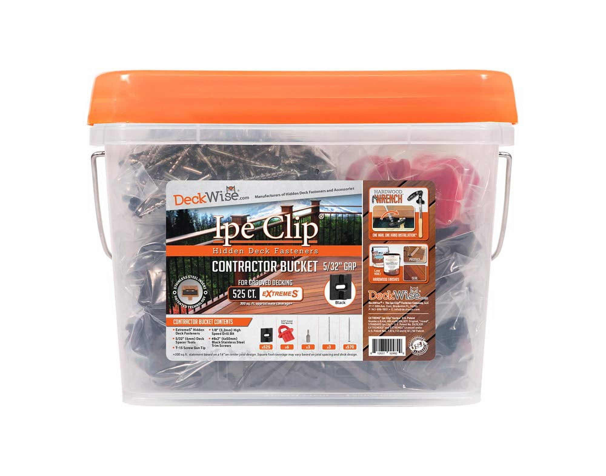 DeckWise (Black) Ipe Clip Extreme S Hidden Deck Fasteners, 5/32" Gap ...