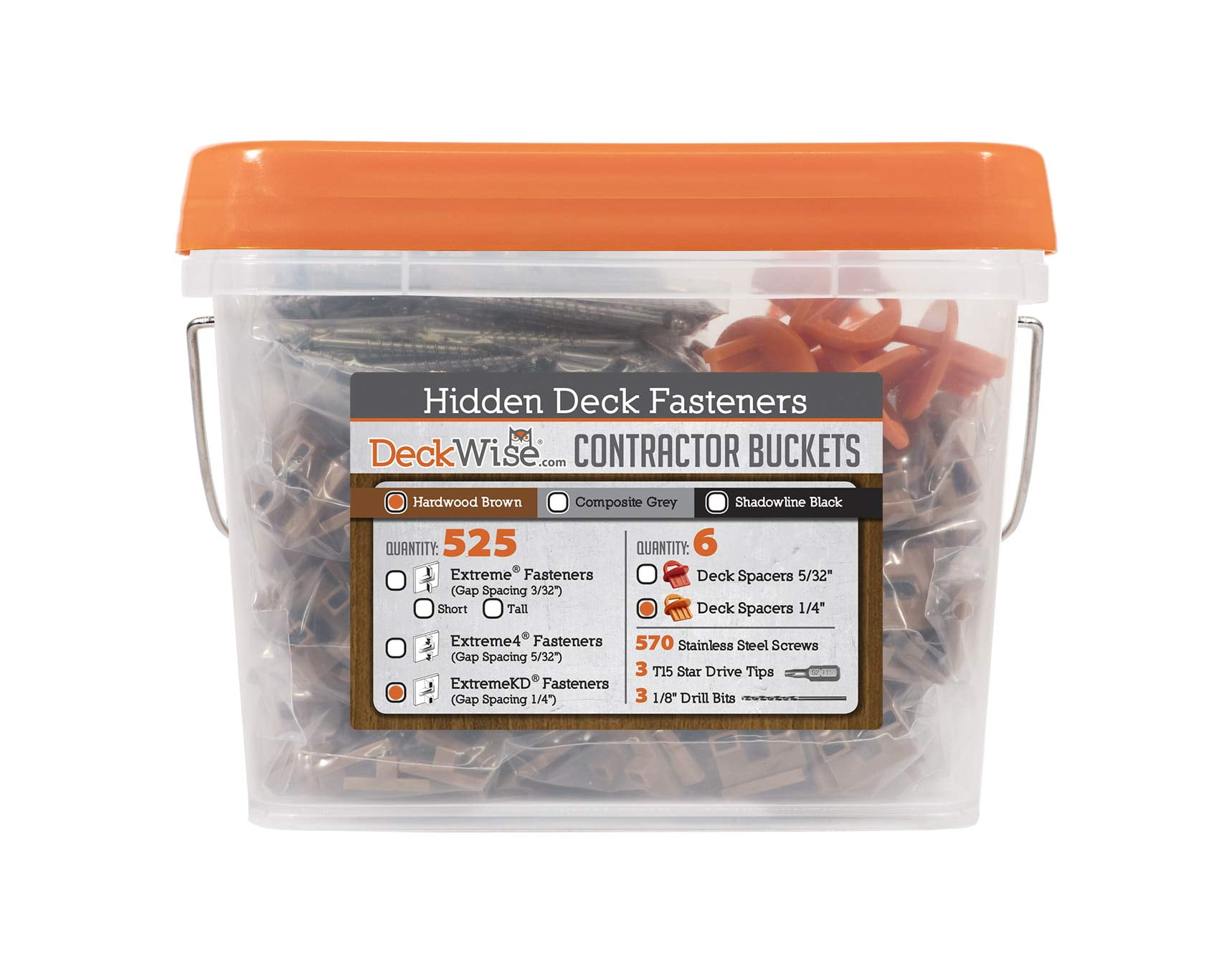 DeckWise (Brown) Ipe Clip EXTREMEKD Hidden Deck Fasteners, 1/4" Spacing ...