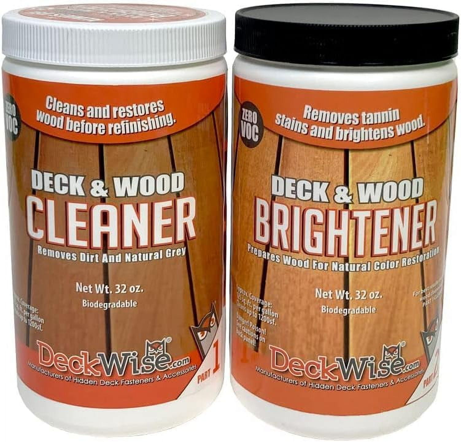 DeckWise Deck & Wood Cleaner + Brightener Removes Mold, Mildew, Stains ...