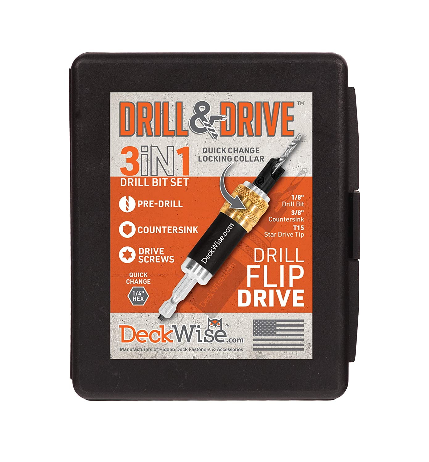 DeckWise Drill & Drive Tool for Pre-Drilling, Countersinking & Driving ...