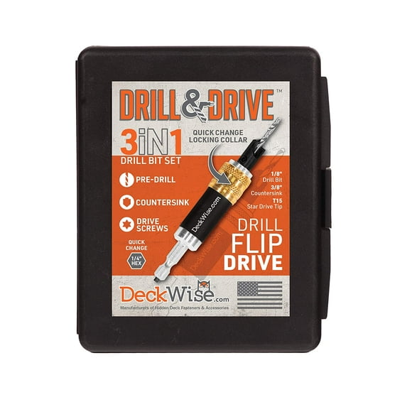 DeckWise Drill & Drive Tool for Pre-Drilling, Countersinking & Driving ...