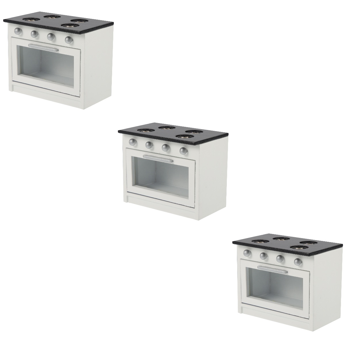 Decked Accessories Miniature Cooking Stoves Set of 3 Kitchen Furniture ...
